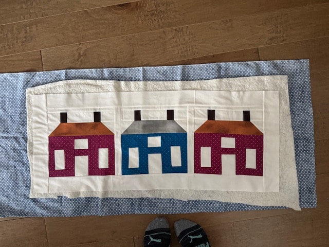 Quilted House Table Runner - Mary Go Round Quilts